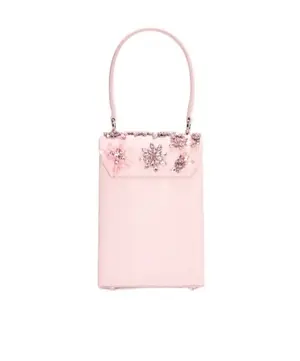 SELF-PORTRAIT Floral Crystal Embellished Mini Bag