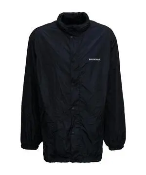 Balenciaga Logo Printed Windbreaker Jacket