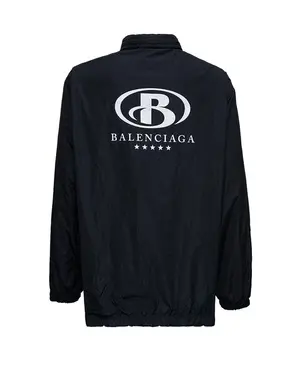 Balenciaga Logo Printed Windbreaker Jacket