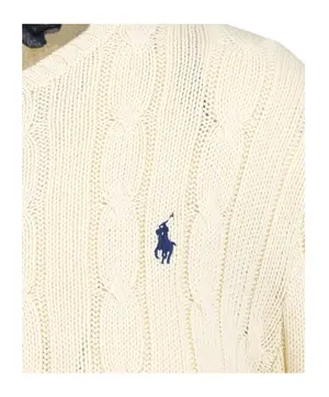 Polo Ralph Lauren Embroidered Pony Crewneck Jumper - Nude