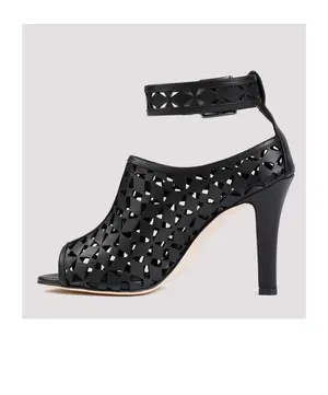Manolo Blahnik Laser-cut Open Toe Sandals