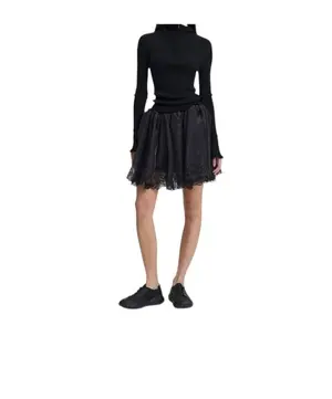 Cecilie Bahnsen Drawstring Skirt With Lace Hem