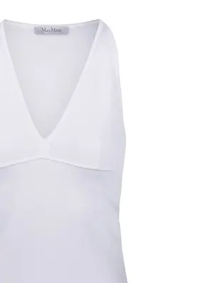 Max Mara Sleeveless V-neck Top - White
