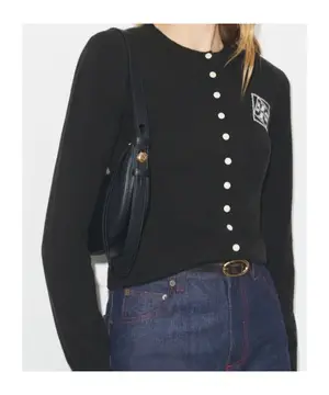 Tory Burch Romy Half Moon Shoulder Bag - Black