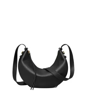 Tory Burch Romy Half Moon Shoulder Bag - Black