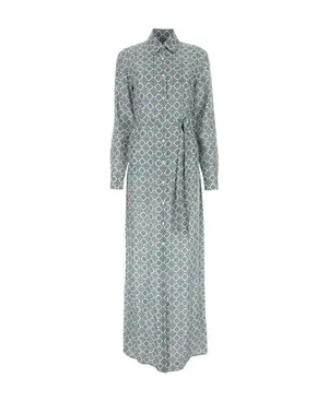 Prada Geometric Print Shirt Dress