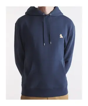 Maison Kitsuné Bold Fox Head Patch Drawstring Hoodie