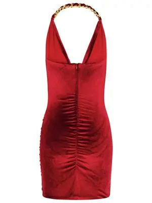 Balmain Halterneck Chain Detailed Mini Dress