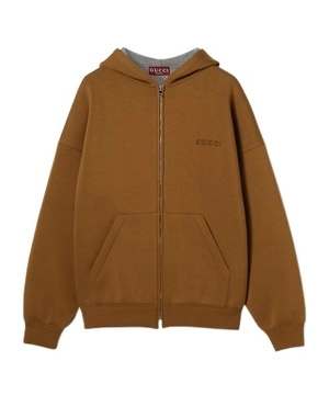 Gucci Embroidered Hooded Jersey Sweatshirt