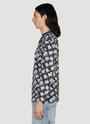 ERL Logo-print Straight Hem T-shirt - Gray