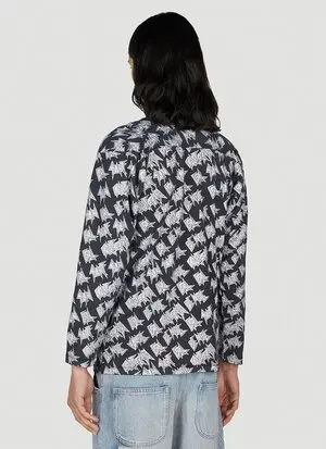 ERL Logo-print Straight Hem T-shirt - Gray