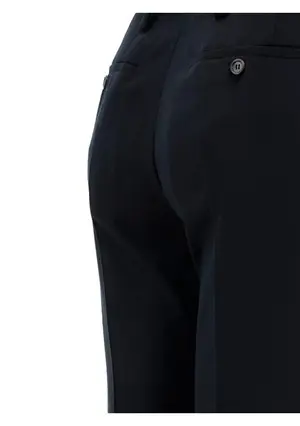 Prada Logo-plaque Cropped Tailored Trousers