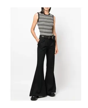 Prada Logo-plaque Cropped Tailored Trousers