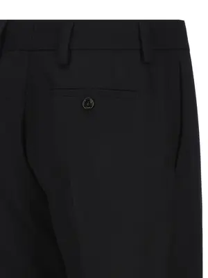 Prada Logo-plaque Cropped Tailored Trousers