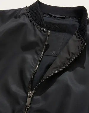 Valentino Garavani Studded Zip-up Bomber Jacket