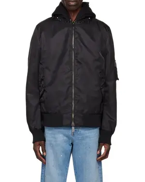 Valentino Garavani Studded Zip-up Bomber Jacket