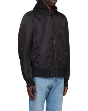 Valentino Garavani Studded Zip-up Bomber Jacket