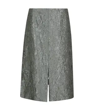 Dries Van Noten Front-slit Creased Mini Skirt