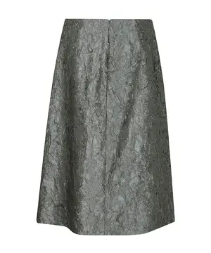 Dries Van Noten Front-slit Creased Mini Skirt