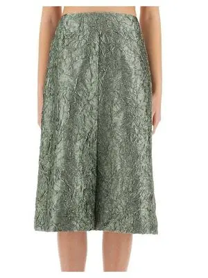 Dries Van Noten Front-slit Creased Mini Skirt - Raf