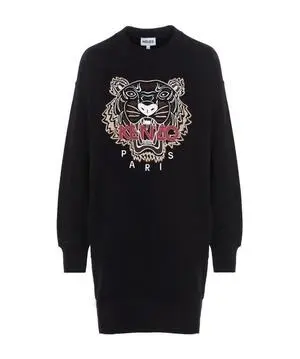 Kenzo Tiger Embroidered Sweater Dress