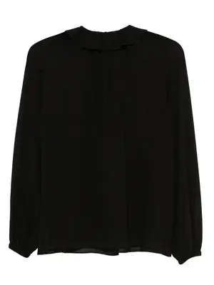 Michael Kors Ruffled Neck Long Sleeved Blouse