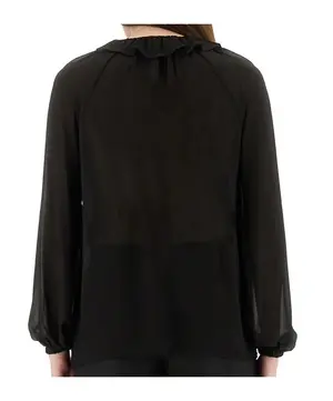 Michael Kors Ruffled Neck Long Sleeved Blouse