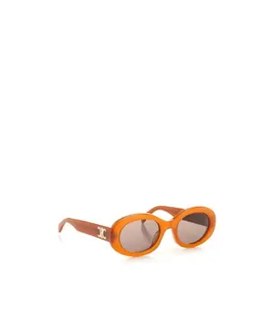 Celine Oval Full Frame Sunglasses - Nude