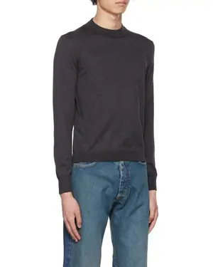 MAISON MARGIELA Wool Pullover With Contrast Stitching