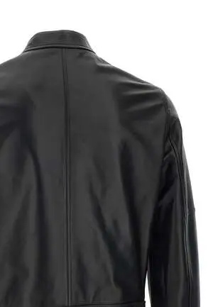 Dsquared2 Logo Leather Biker Jacket