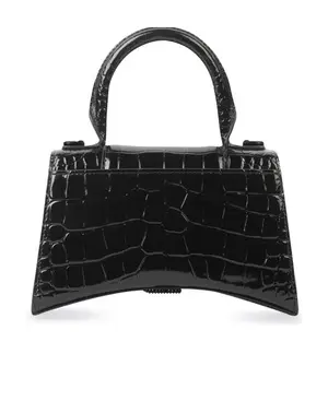 Balenciaga Embossed Hourglass Xs Handbag - Black