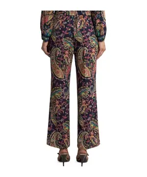 Etro Paisley Patterned High-waisted Straight-leg Trousers - Multicolor