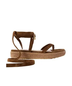 GIANVITO ROSSI Gianvito Rossi Suede Lace-Up Sandals
