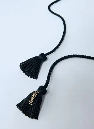 Saint Laurent Tasseled Braided Necklace