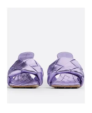 Bottega Veneta Intreccio Metallised Mules