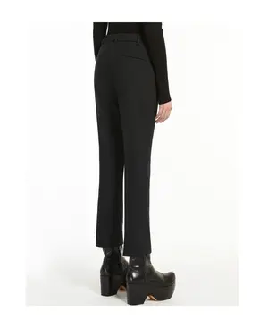 Sportmax Tailored Stretch Cotton Pants - Black