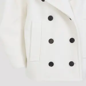Jacquemus Double-breasted Long-sleeved Coat - White