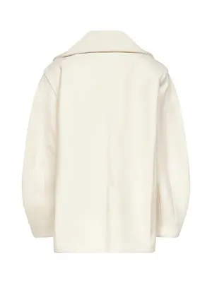 Jacquemus Double-breasted Long-sleeved Coat - White
