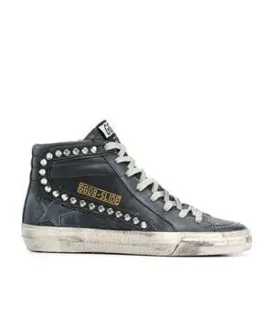 GOLDEN GOOSE Distressed High-top Sneakers - Black