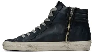 GOLDEN GOOSE Distressed High-top Sneakers - Black