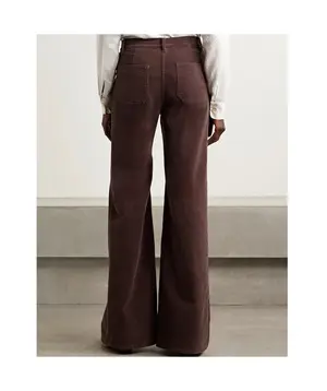 NILI LOTAN Florence Corduroy Wide-leg Trousers - Brown