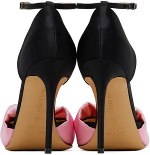 MACHMACH Mach & Mach Bow Detailed Pointed Toe Pumps With Ankle Strap