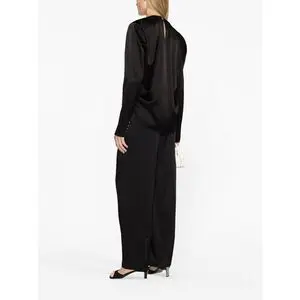 LANVIN Draped Eyelet Detail Blouse