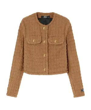 Versace Heritage Button-up Tweed Jacket