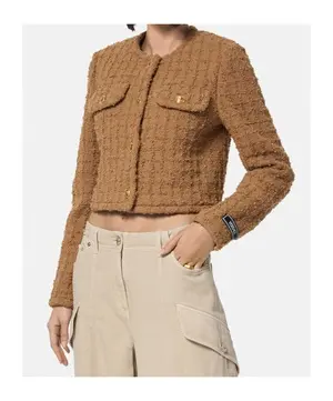 Versace Heritage Button-up Tweed Jacket