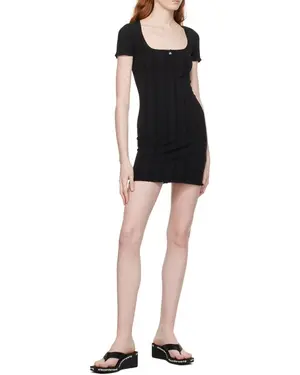 Alexander Wang Short-sleeve Pointelle Knit Dress