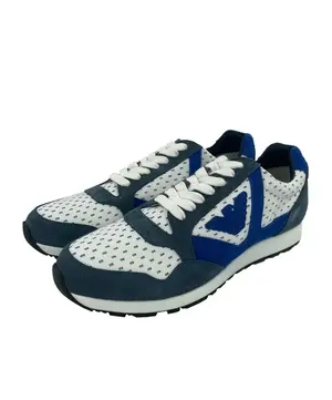 Emporio Armani Perforated Suede Lace-up Sneakers