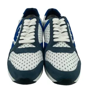 Emporio Armani Perforated Suede Lace-up Sneakers
