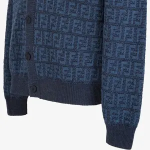 Fendi Ff Motif Regular Fit Cardigan - Blue