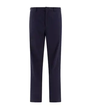 Prada Logo Patch Straight-leg Trousers - Black